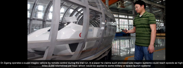 China makes functional scale model of low pressure tube maglev system ...