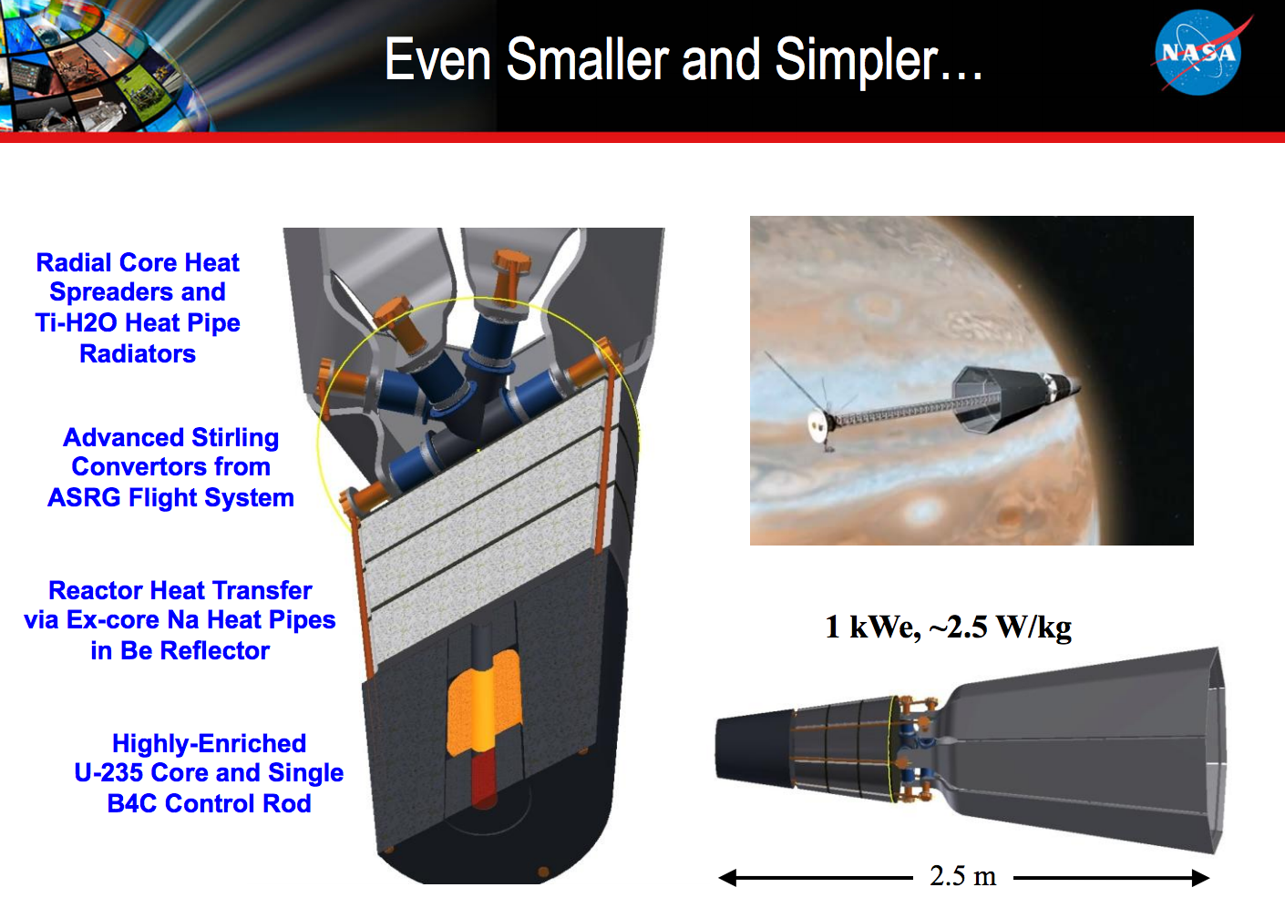 Higher power and high density nuclear electric for space missions ...