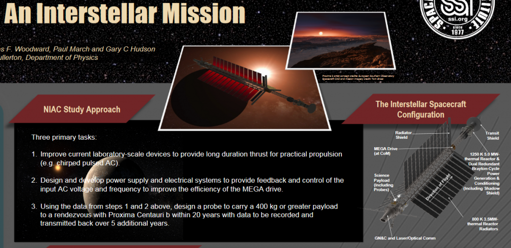 Machs Effect interstellar propellentless propulsion mission proposal at ...