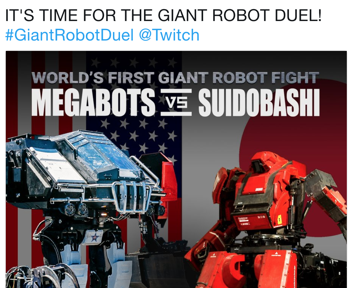 USA versus Japan with 12 ton 430 horse power Giant robots ...