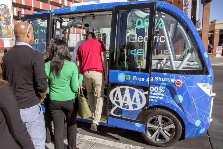 French Navya has self driving taxis and buses in Vegas and other places ...