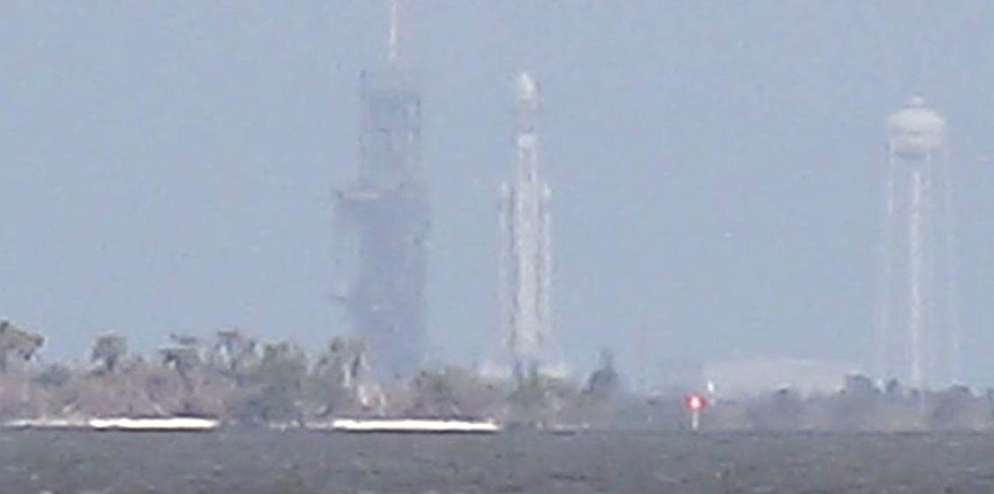 Spacex Falcon Heavy is Vertical at launch pad 39A at the Kennedy Space ...