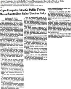In 1980 the Apple IPO was too risky for Massachusetts | NextBigFuture.com