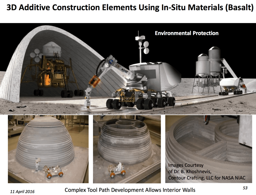 NASA Development of machines to build on Mars and the Moon ...