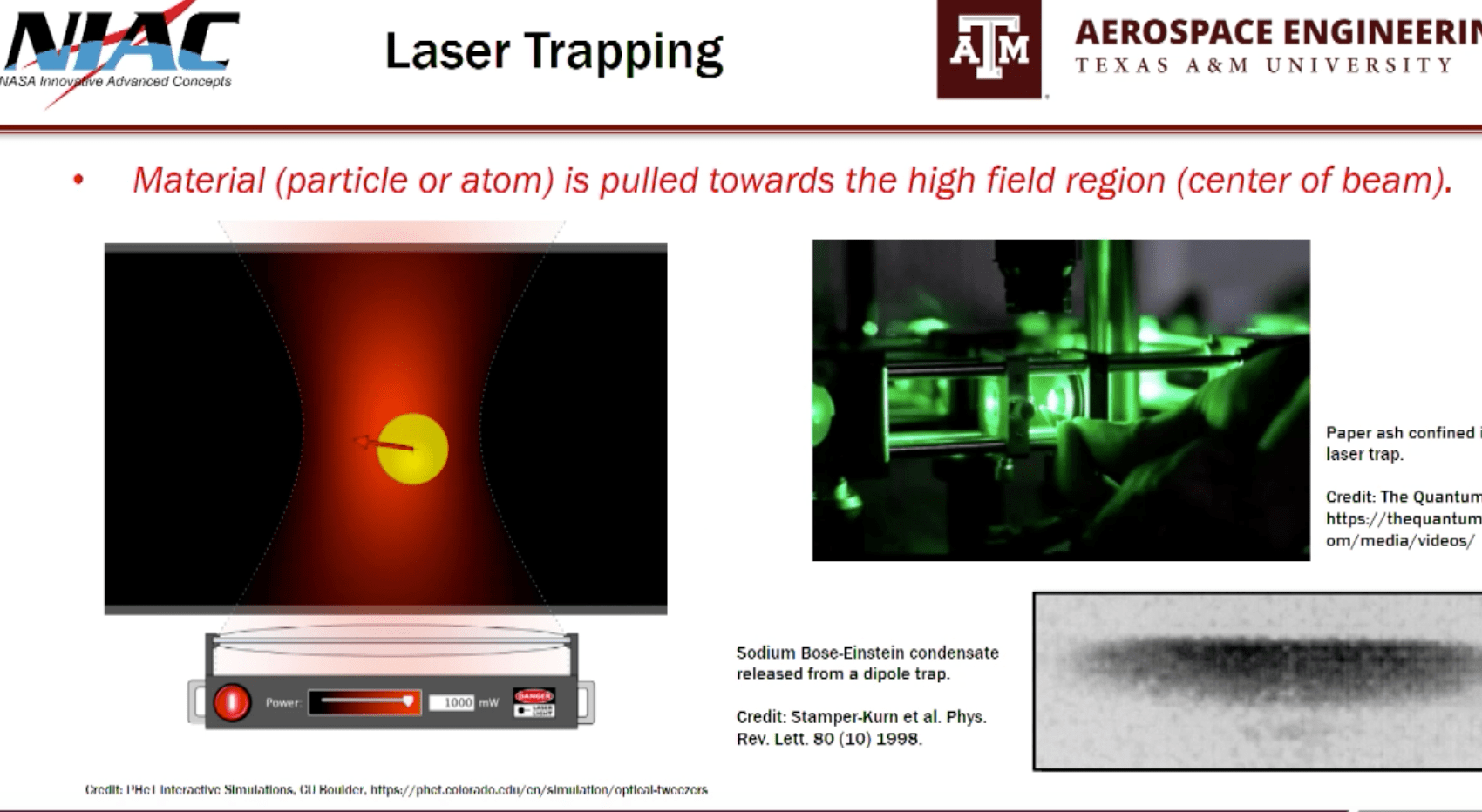 Combined photon and particle beam for self-focusing propulsion beam ...