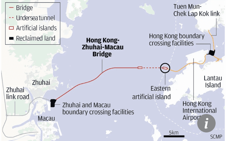 Hong Kong–Zhuhai–Macau Bridge opens next month for less than one hour ...