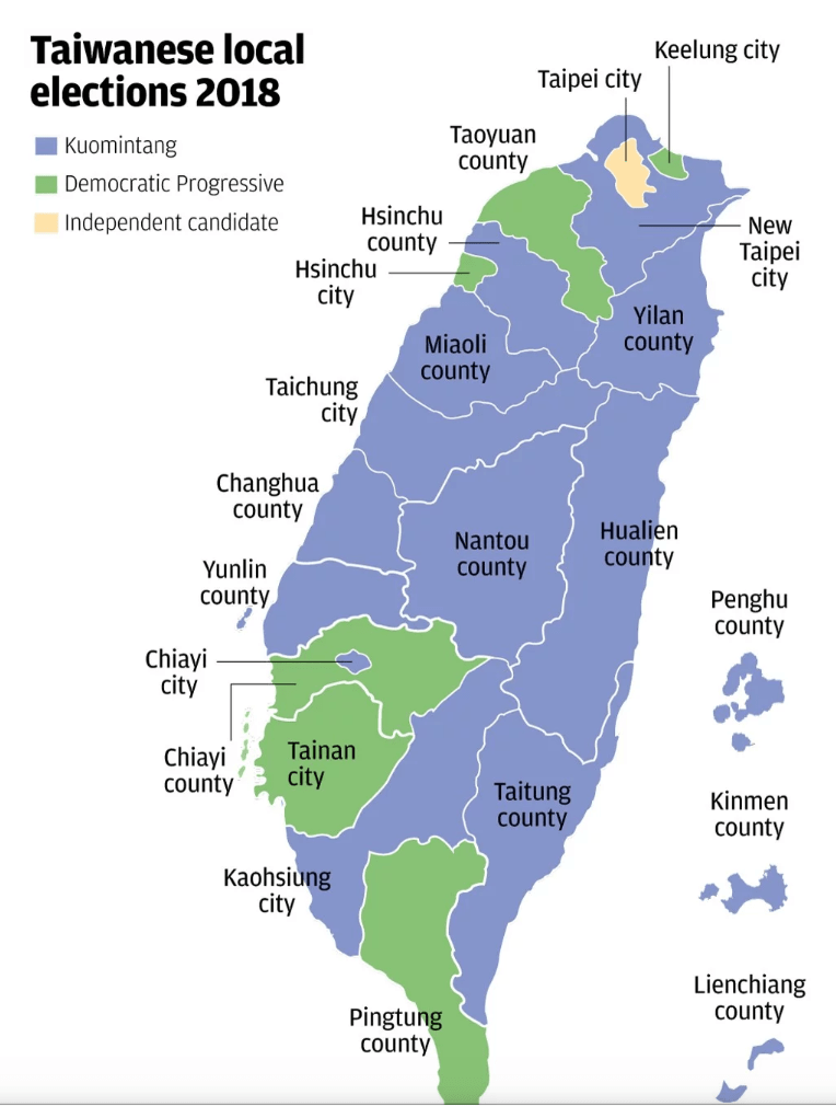 Taiwan Election has KMT Winning Key Cities | NextBigFuture.com