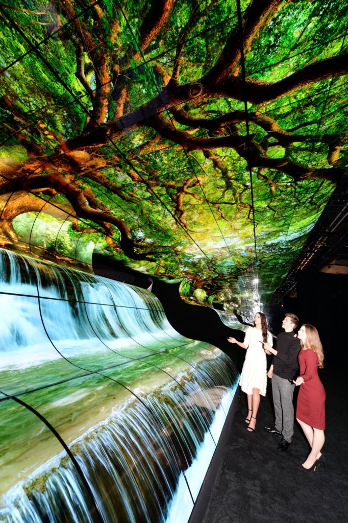 LG Has 20X65 Foot Curved TV Waterfall Display at CES | NextBigFuture.com