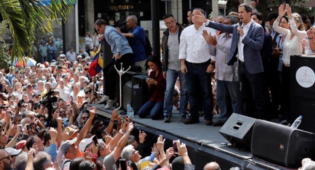 Venezuela National Guard and Low-Income Base Demonstrating Against ...