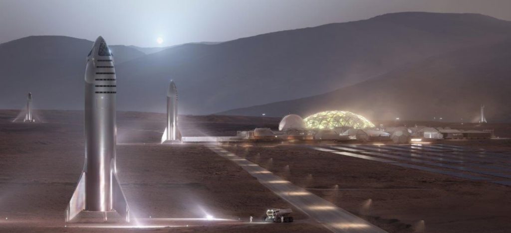 SpaceX Renders Metal Starship on Moon and Mars | NextBigFuture.com