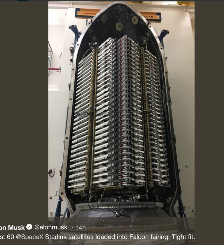 Sixty Starlink Satellites in One Falcon 9 - Fourteen Launches for ...