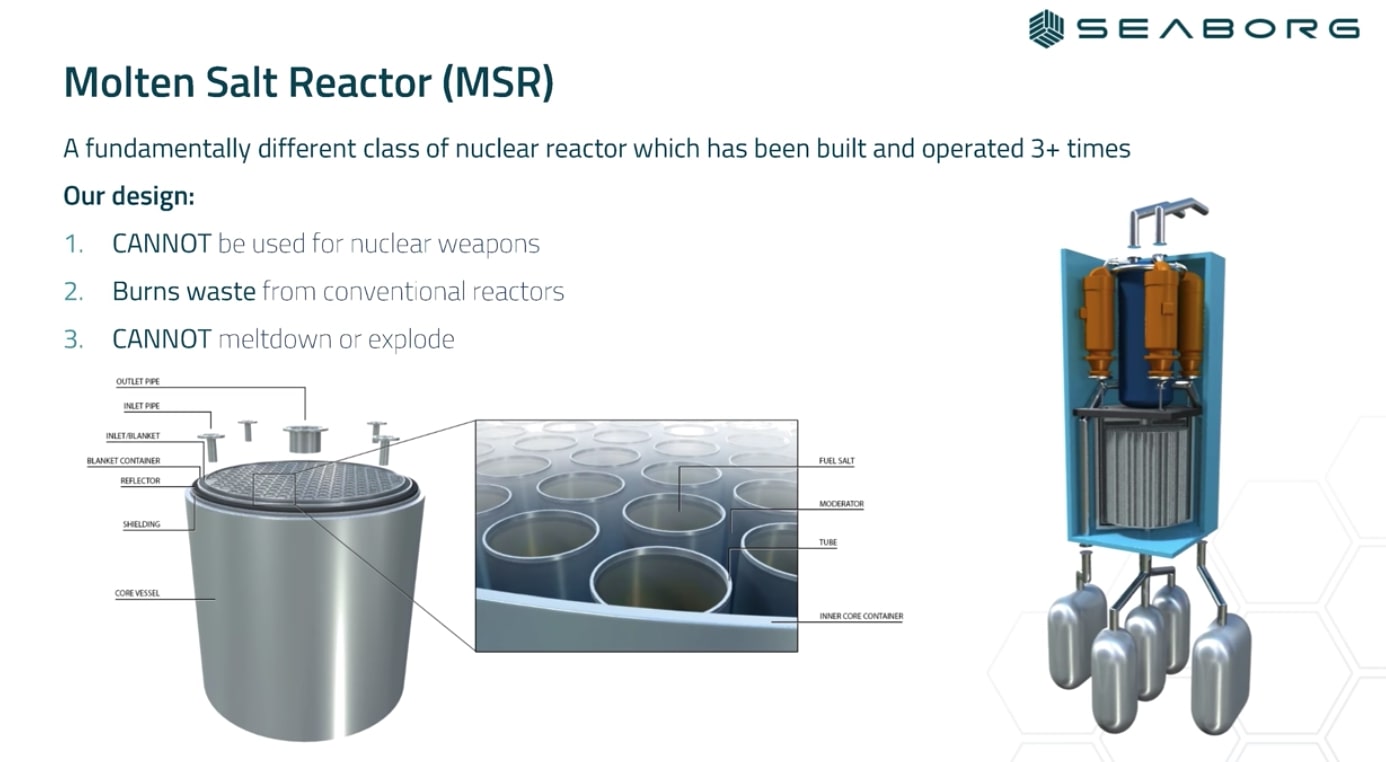 Seaborg Molten Salt Reactor Will Fit on A Truck and Cost Less Than Coal Power | NextBigFuture.com