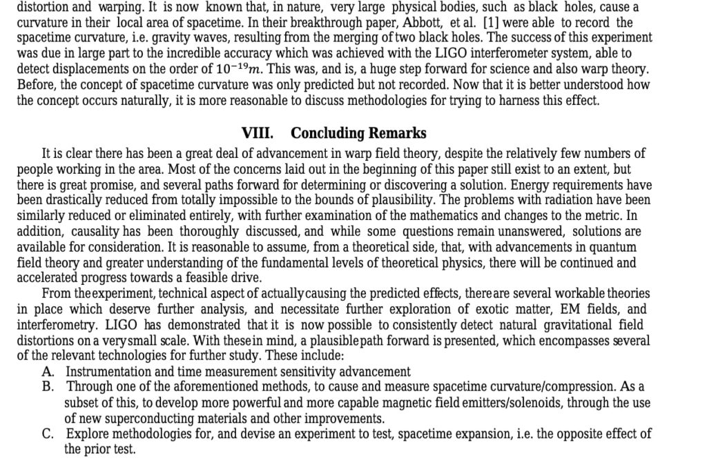 Roadmap for Lab Experiments for Warp Drive | NextBigFuture.com