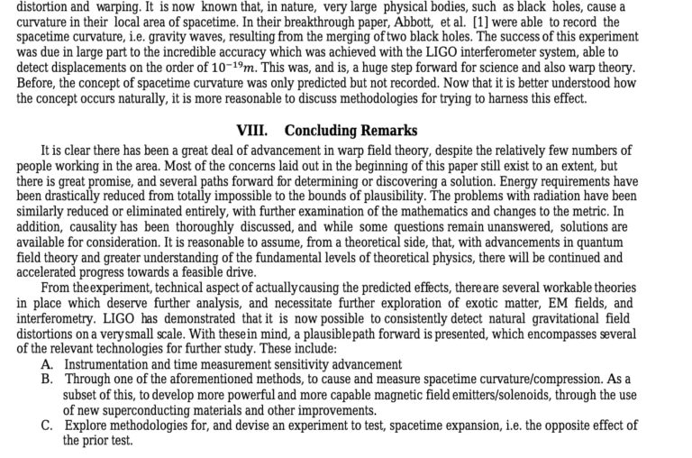 Roadmap for Lab Experiments for Warp Drive | NextBigFuture.com