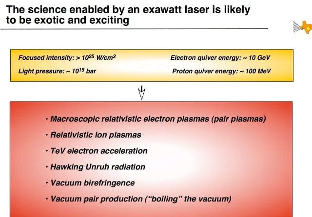 Racing to Exawatt Class Lasers and Beyond | NextBigFuture.com