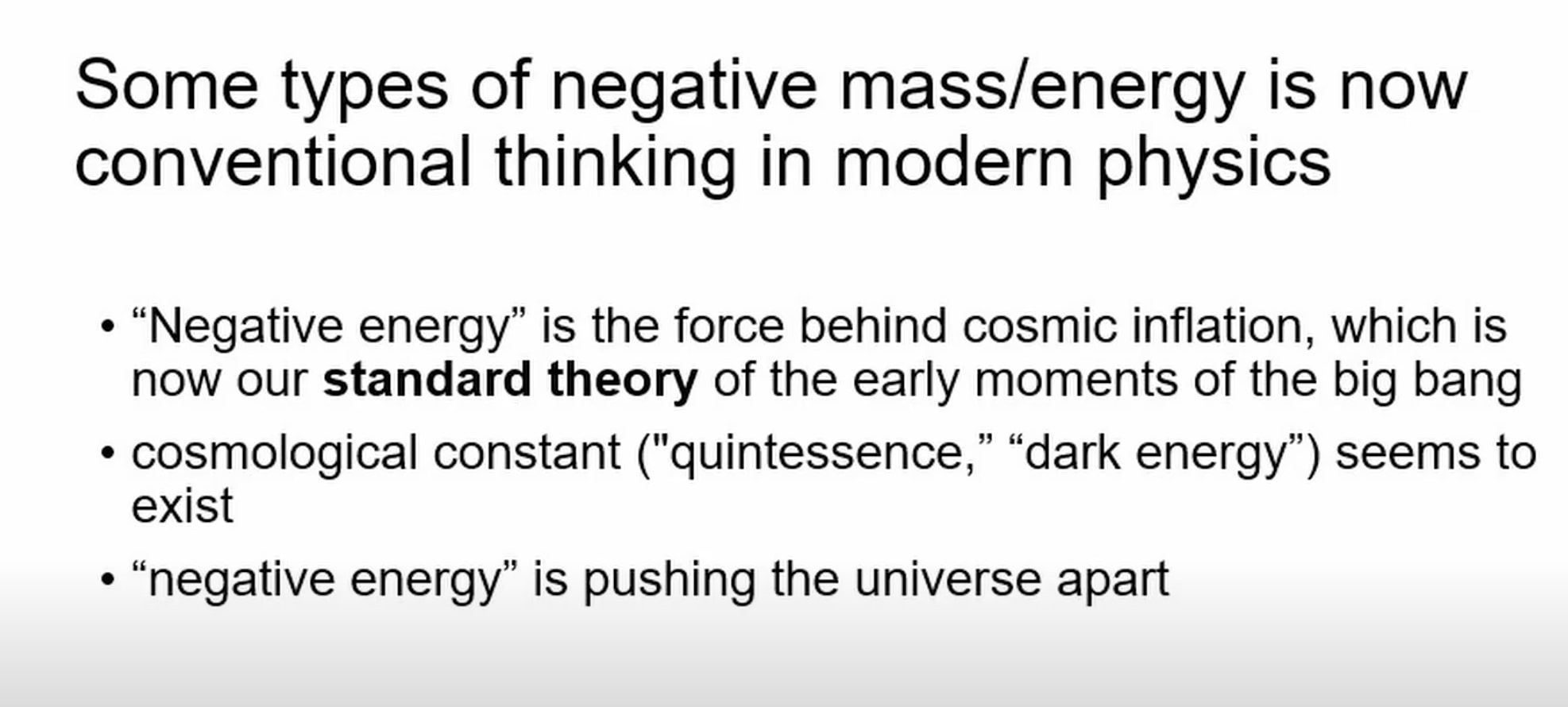 Negative Mass Would Explain the Inflation Phase of the Universe ...