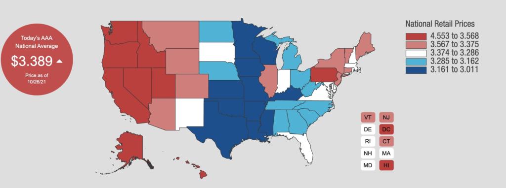 Gas Prices in the US and Europe | NextBigFuture.com