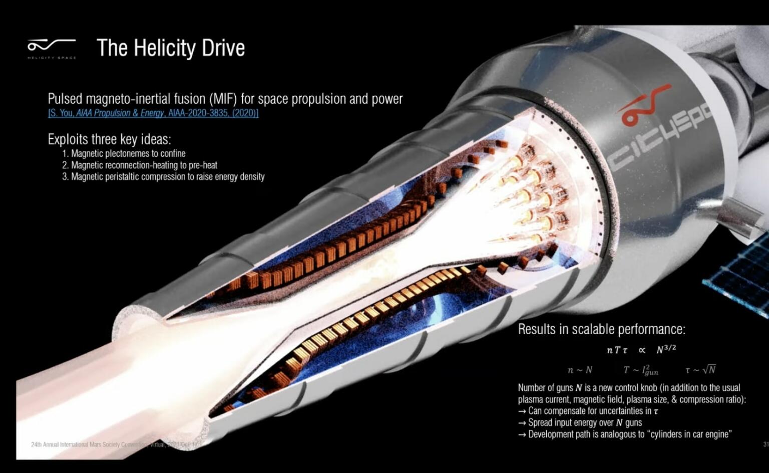 Helicity Working to a Practical Fusion Drive with a Path to Large Ships ...