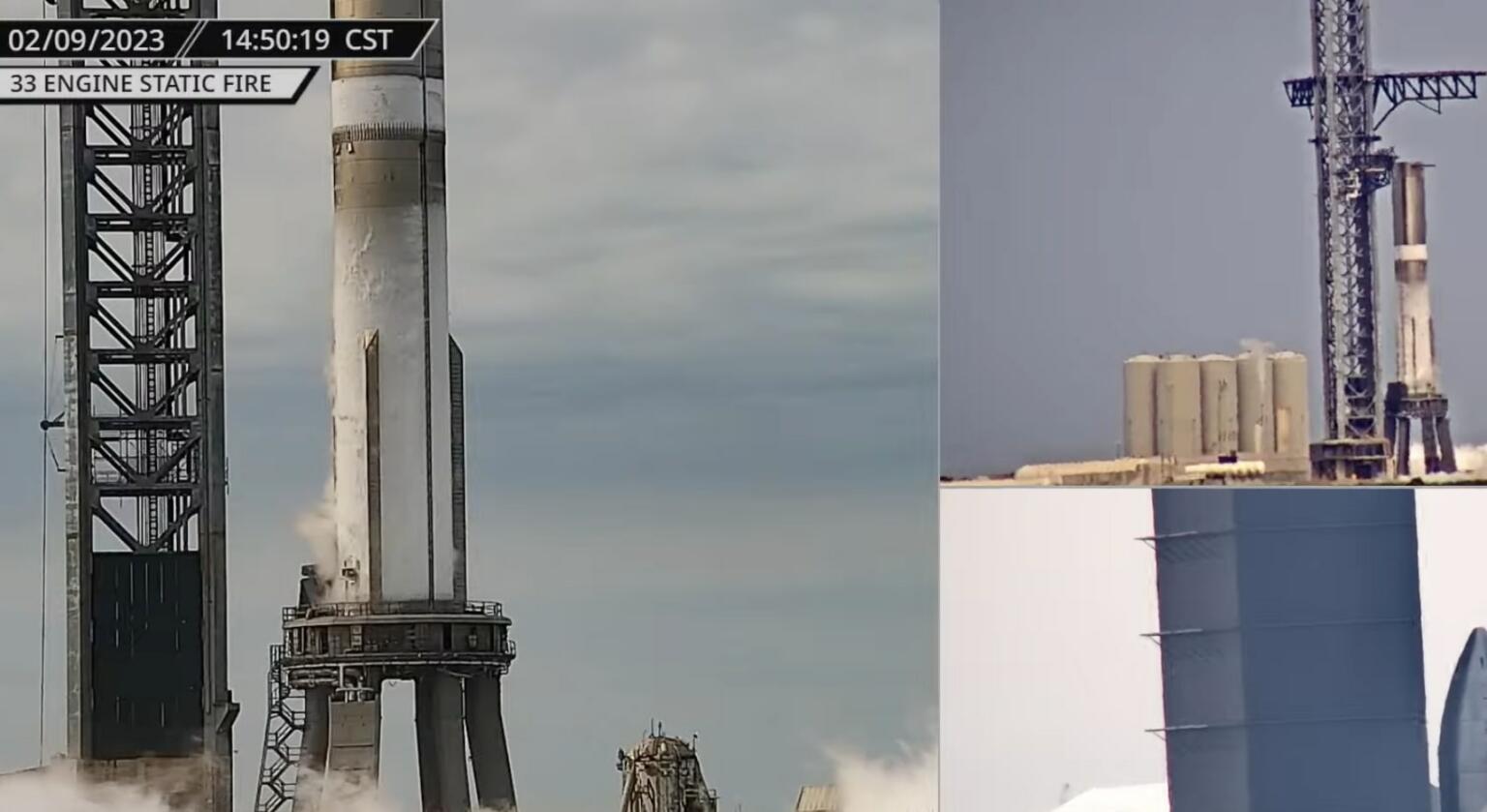 Live Feeds of SpaceX Super Heavy Booster Static Fire | NextBigFuture.com