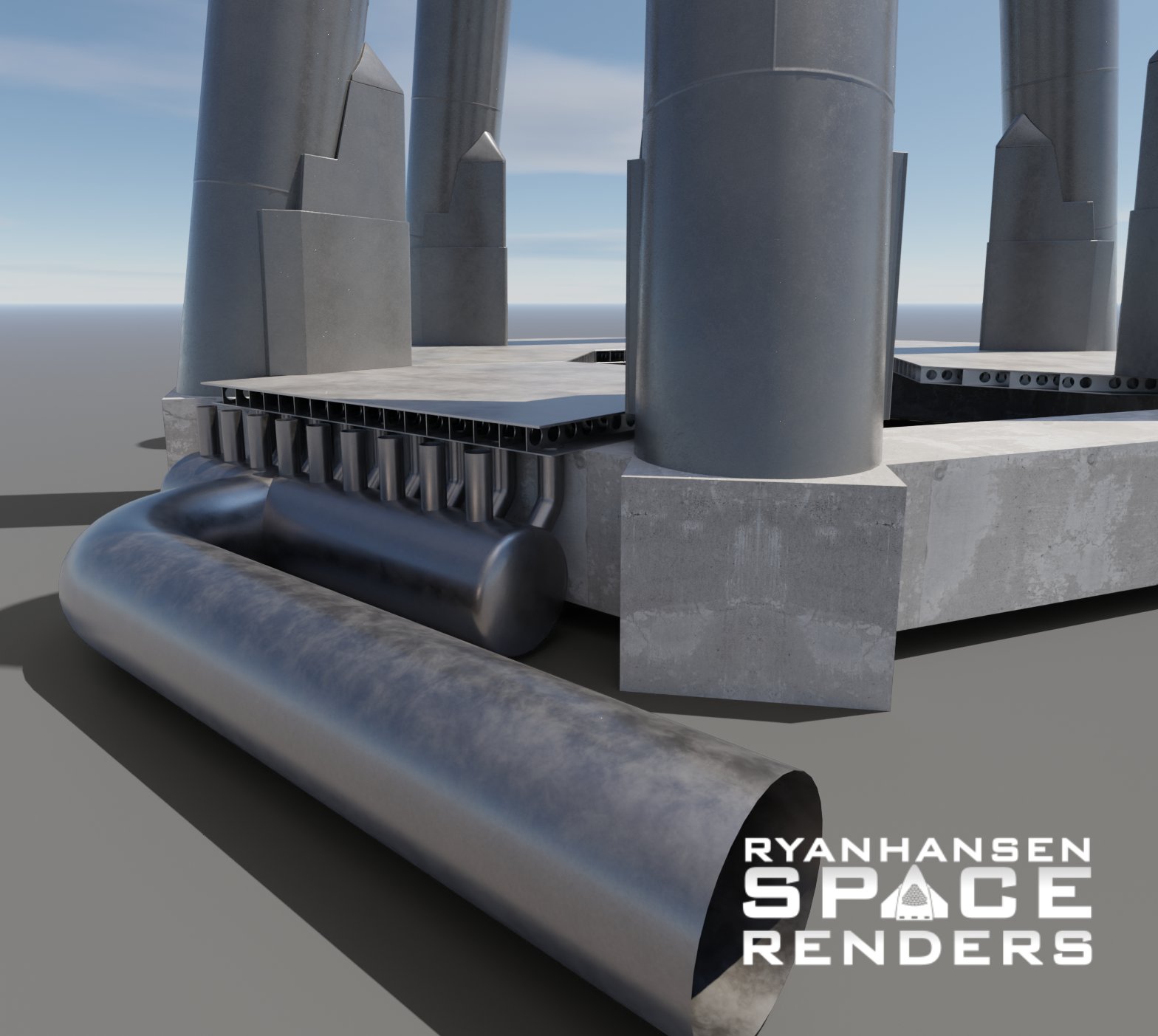 Renderings of the SpaceX Water Cooled Steel Plate | NextBigFuture.com