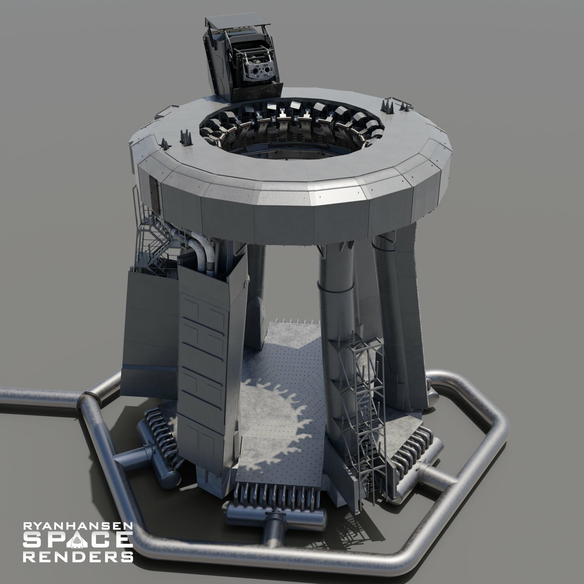 Improved Renderings of the SpaceX Water Cooled Steel Plate Launch ...