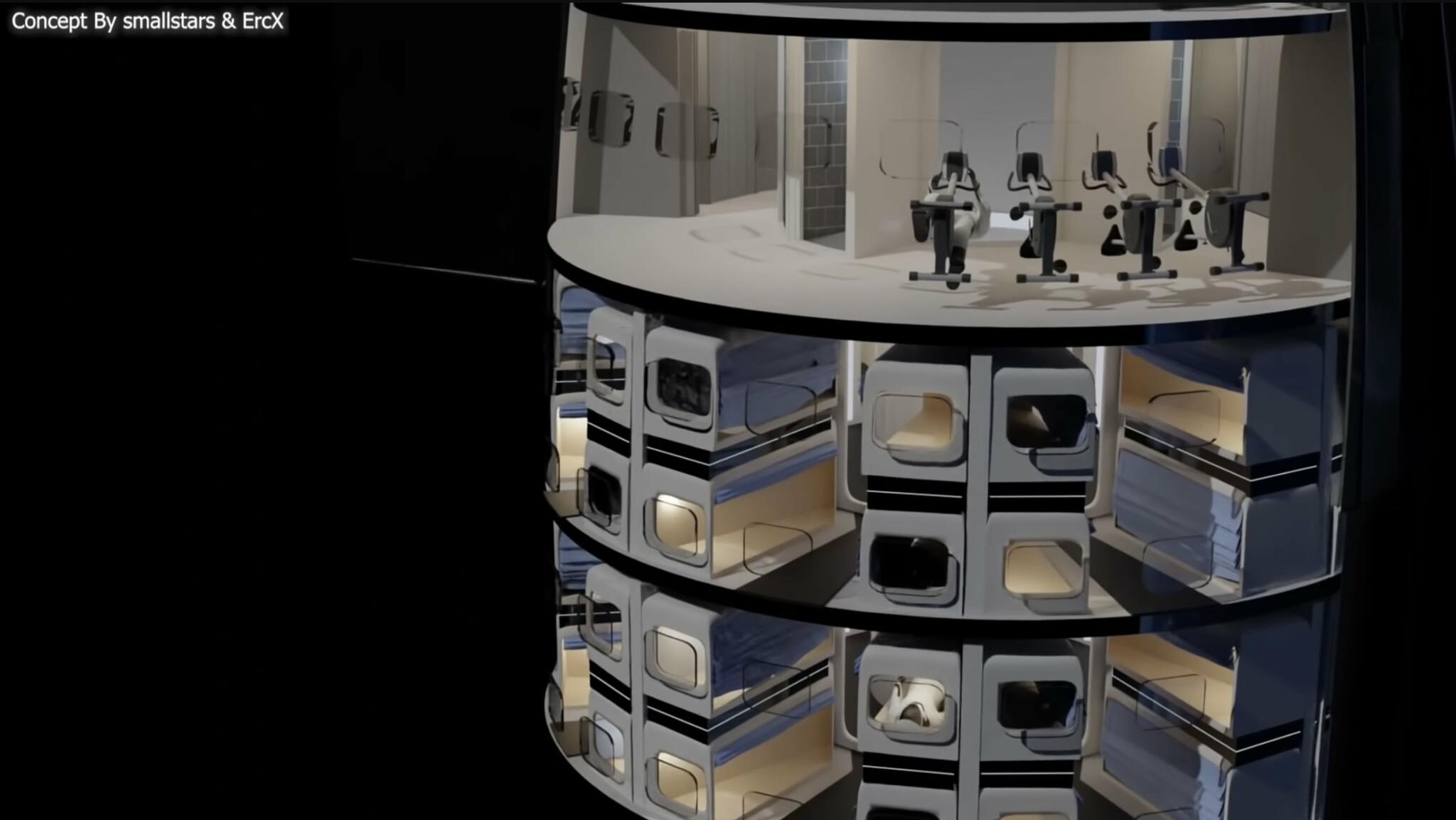 Room for 64-100 People in SpaceX Starship with Detailed 3D Designs ...