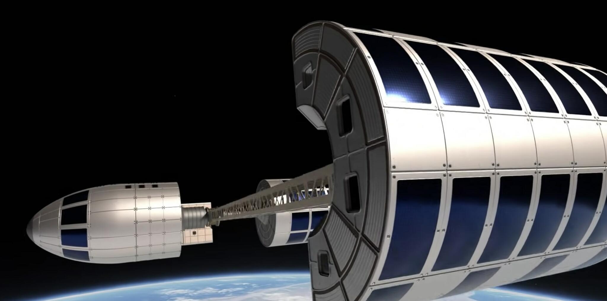 Renderings of Two Starships Connected for Simulated Gravity Space ...