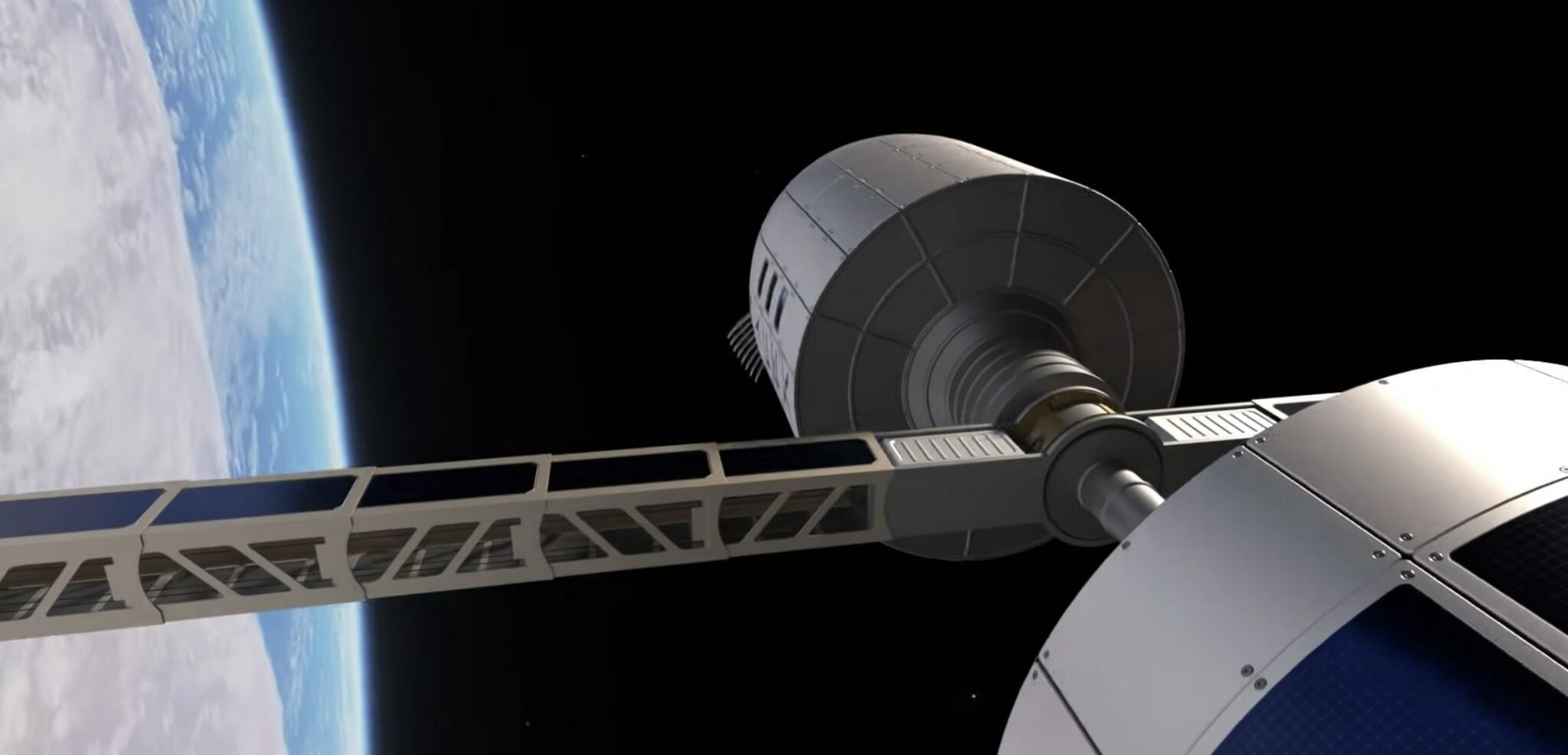 Renderings of Two Starships Connected for Simulated Gravity Space ...