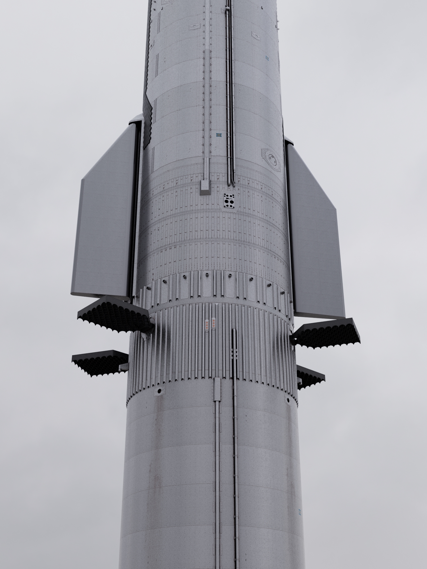 Renders of New SpaceX Hot Staging Starship Vents by Tony S @TDSN19 ...