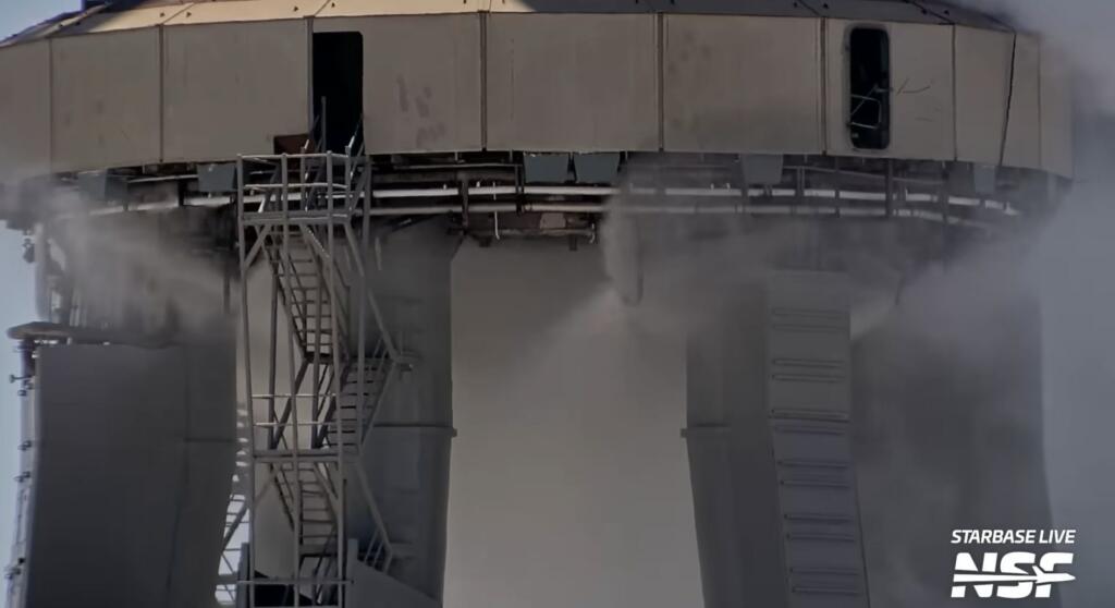 Successful SpaceX Booster 9 Static Fire With Water Deluge Protection ...