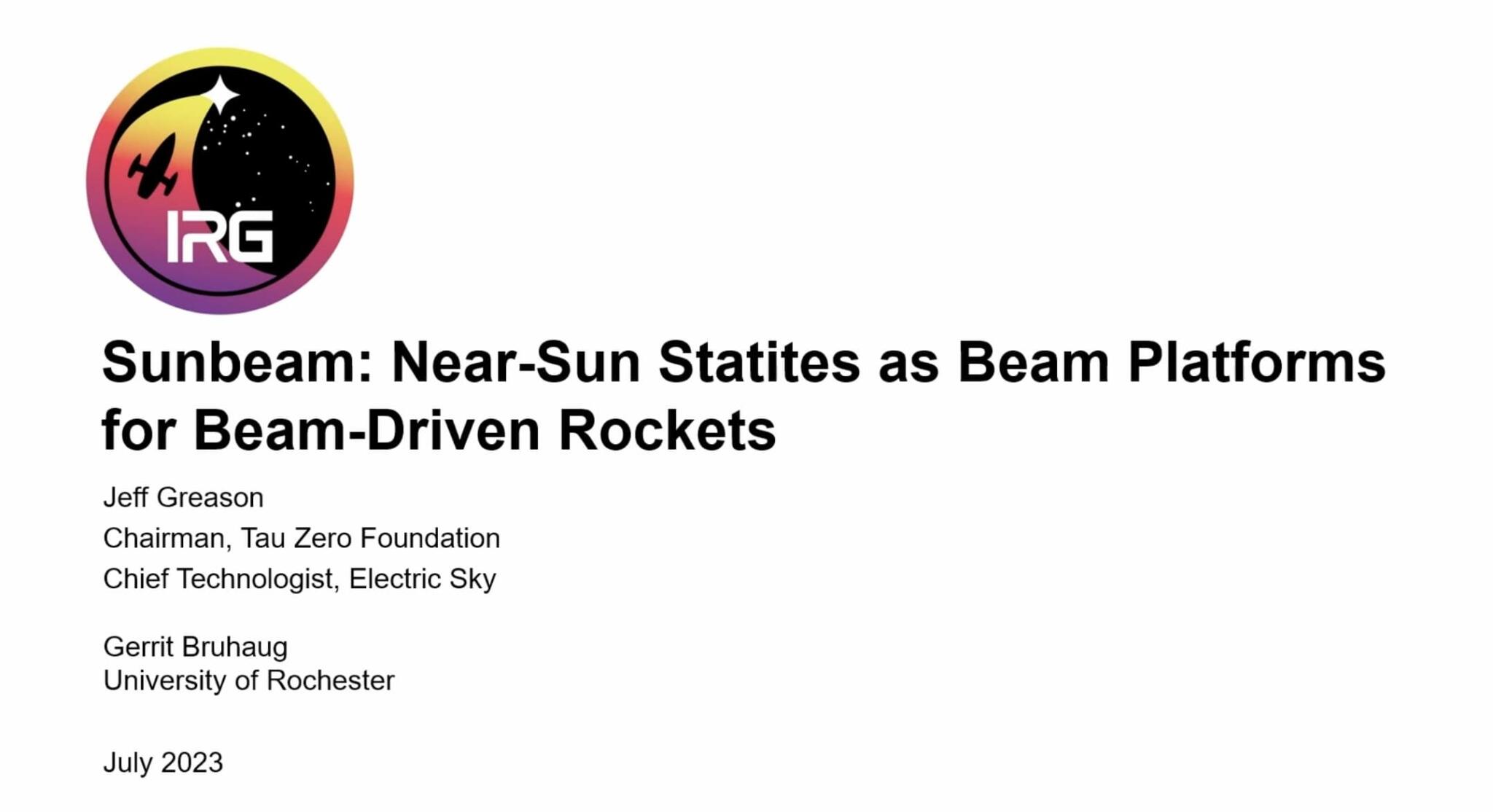 Toward 100,000 Times More Efficient Gigawatt Interstellar Propulsion Beamed Power ...