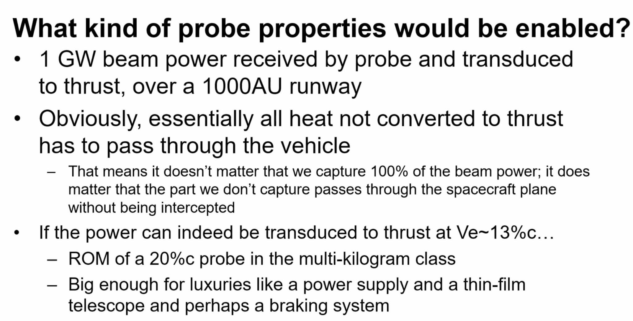 Toward 100,000 Times More Efficient Gigawatt Interstellar Propulsion Beamed Power ...
