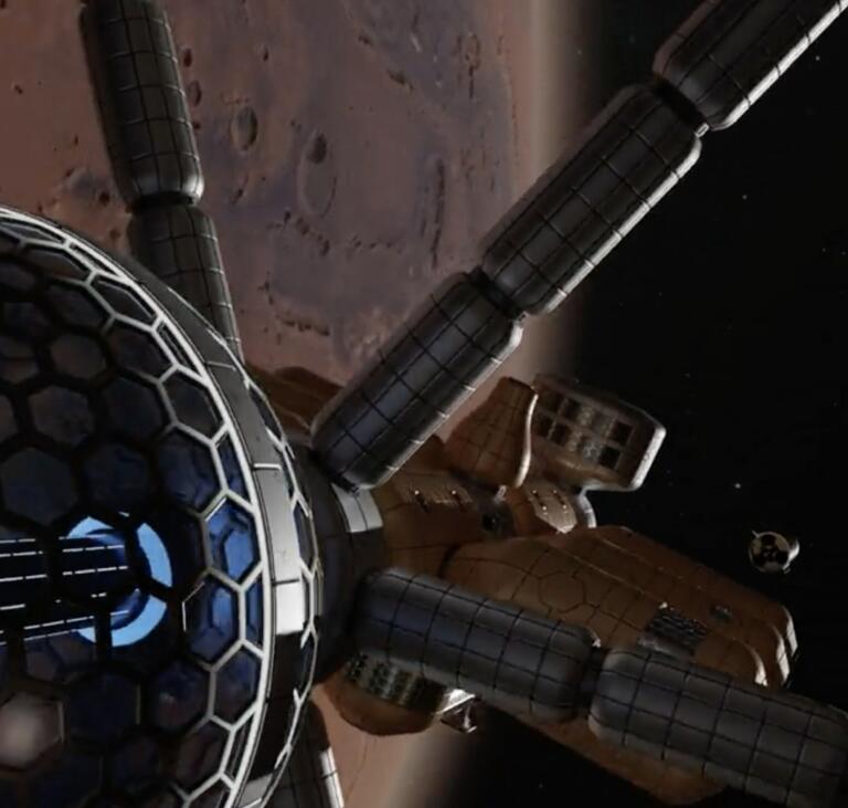 SpaceXVision Renders Mars Spaceship With Rotating Gravity | NextBigFuture.com