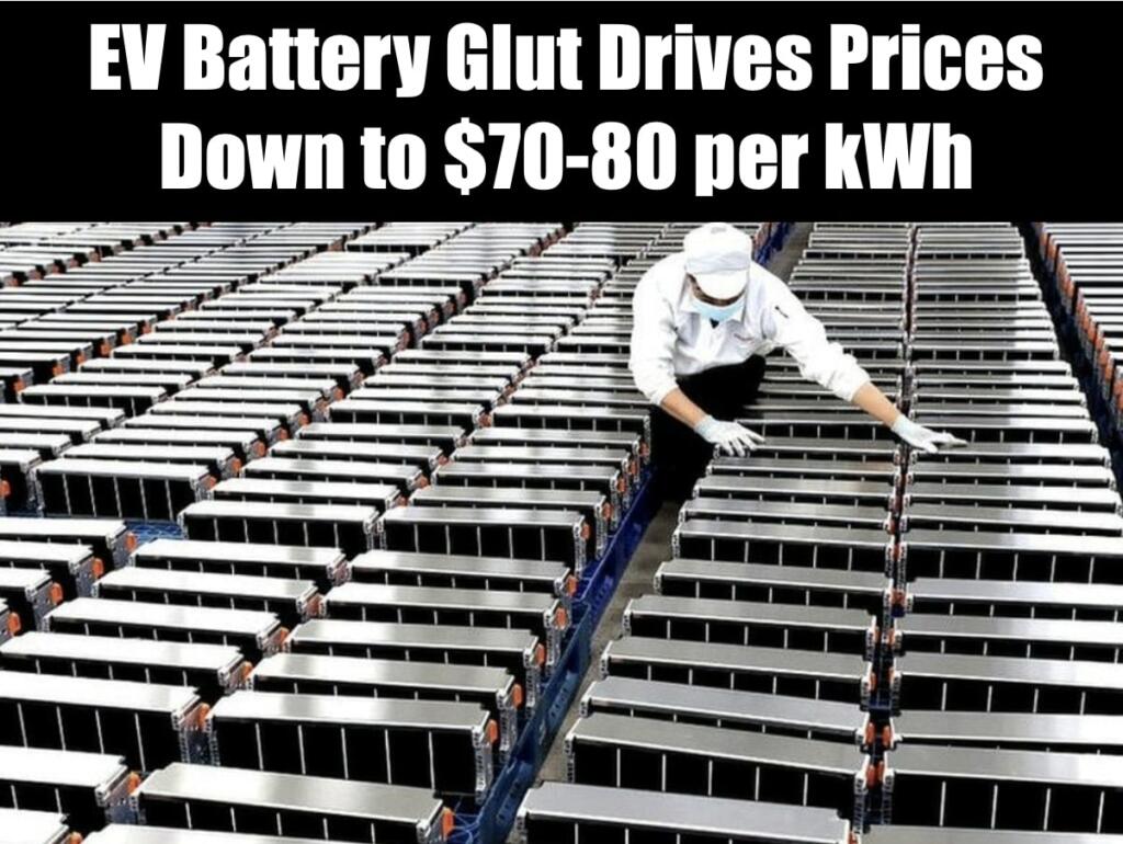 EV Battery Glut Drives Prices Down to $70-75 Per kWh | NextBigFuture.com