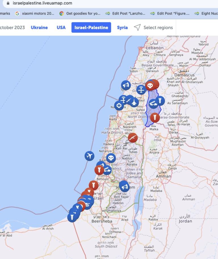 Online Military Map of Israel-Hamas War | NextBigFuture.com