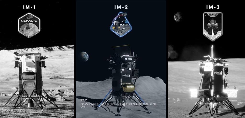 NASA and Intuitive Machines Three Moon Lander Missions in 2023 and 2024 ...