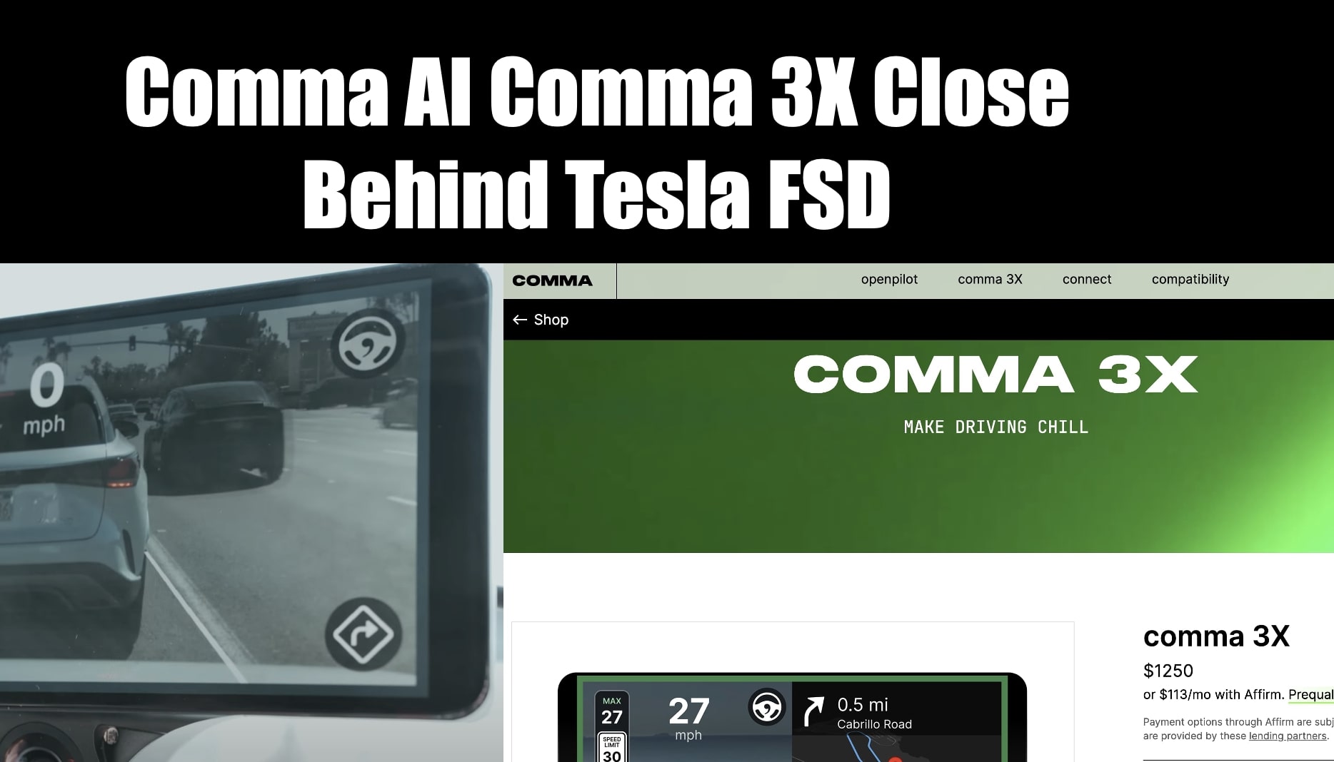 Comma AI Self Driving Close Behind Tesla FSD | NextBigFuture.com