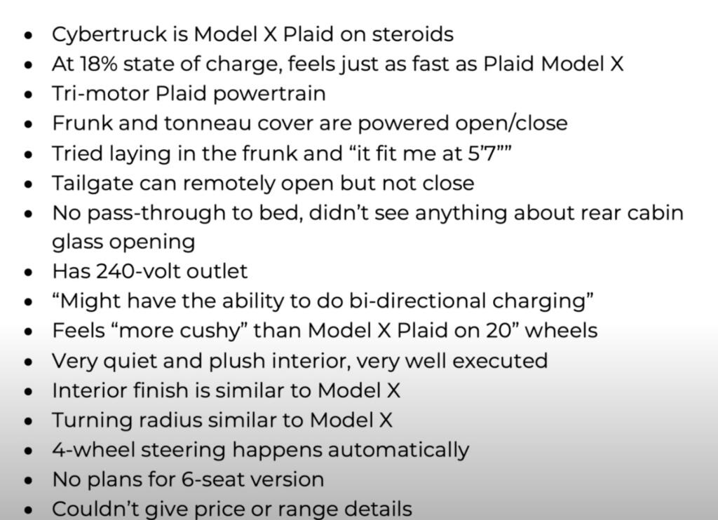 Cybertruck Features, Castings and Offroad Test | NextBigFuture.com