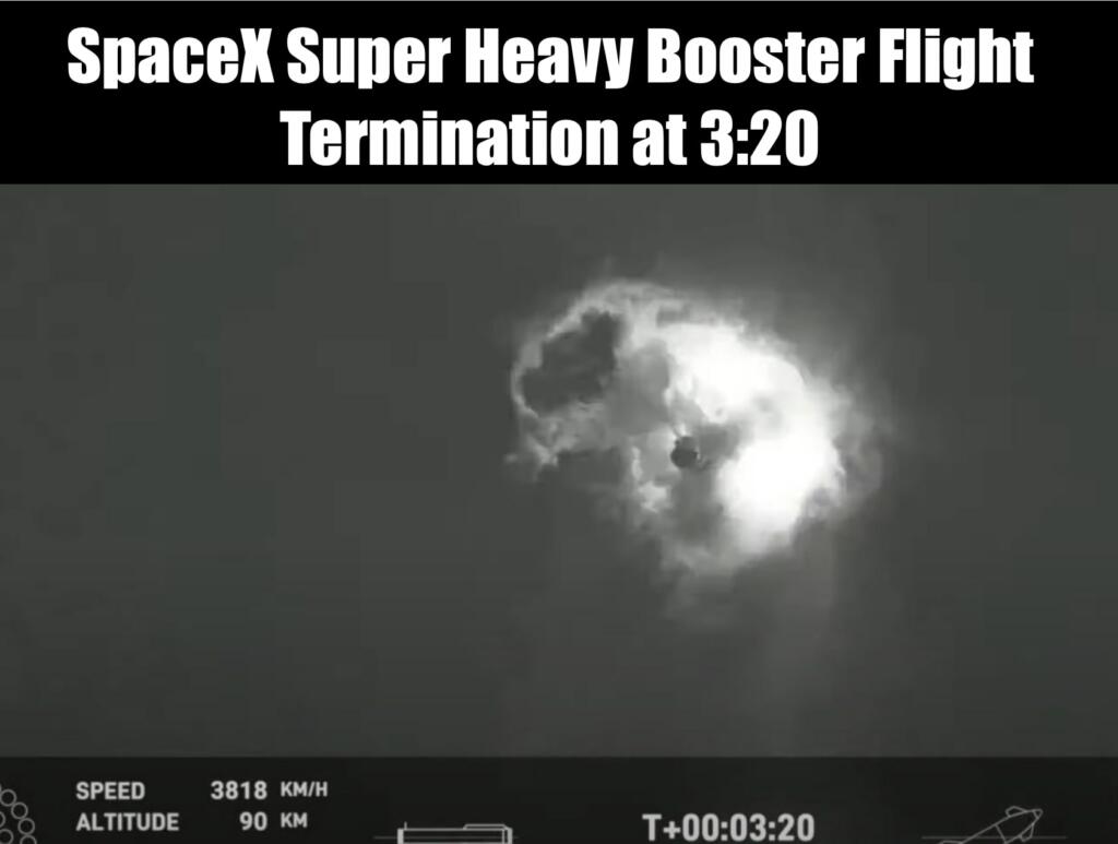 SpaceX Booster Flight Terminated at 3:20 | NextBigFuture.com