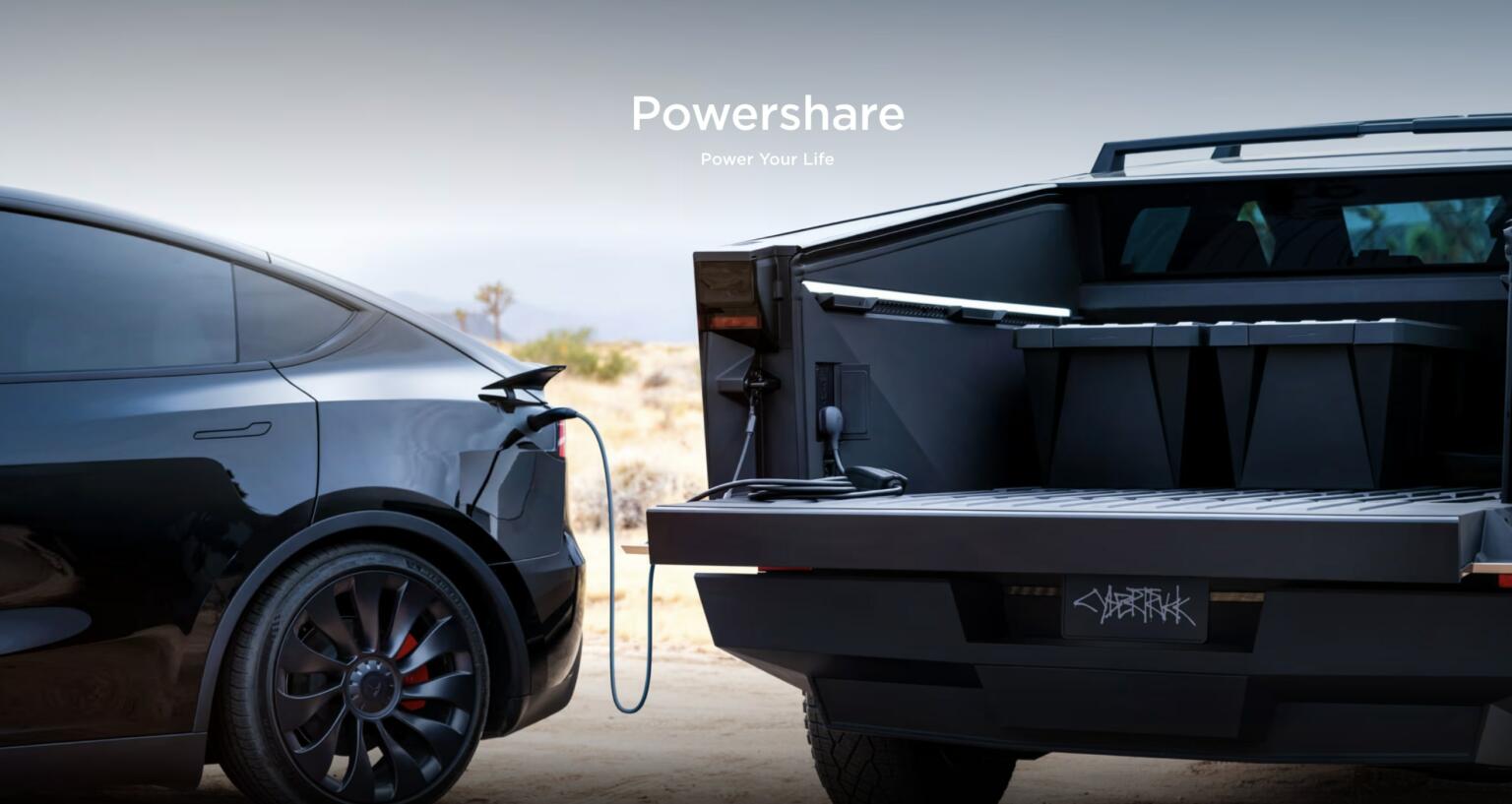 Tesla Powersharing Cybertruck Can Power Other EVs and Each Cybertruck ...