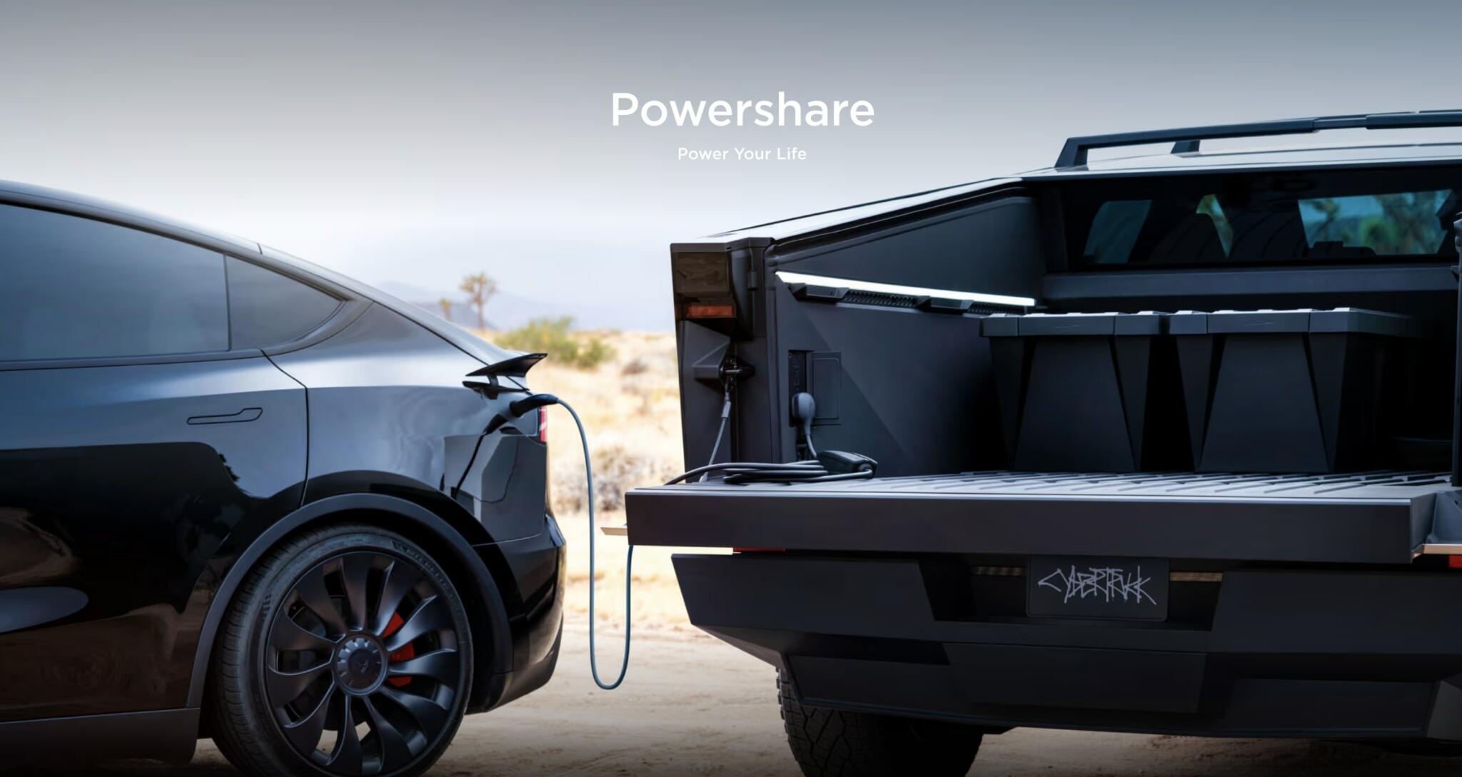 Tesla Powersharing Cybertruck Can Power Other EVs and Each Cybertruck ...