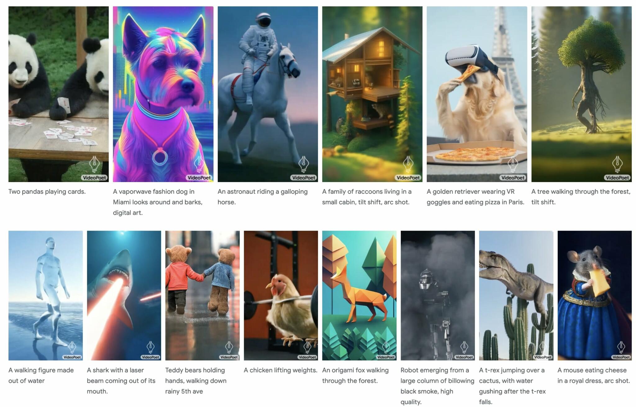 Google Videopoet for Text to Video and Image to Video LLM AI | NextBigFuture.com