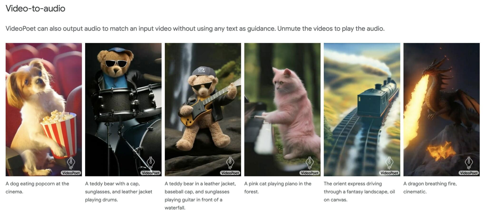 Google Videopoet for Text to Video and Image to Video LLM AI | NextBigFuture.com