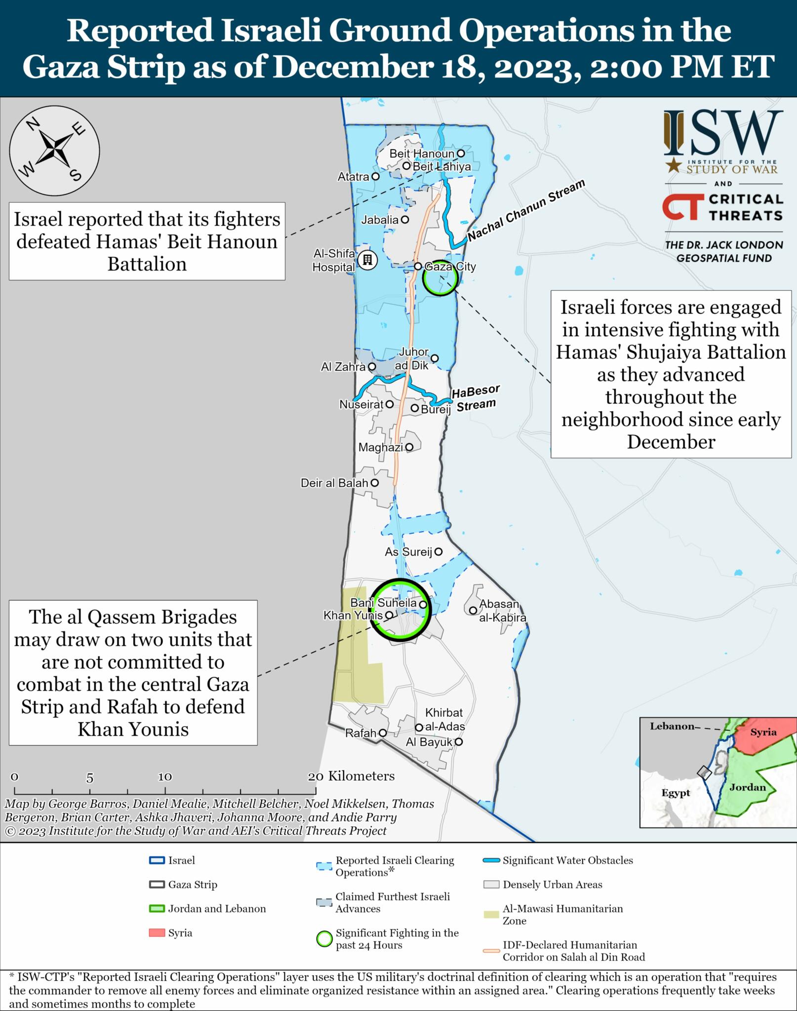 Military Update - ISW Reports IDF Near Final Clearings Stages in ...