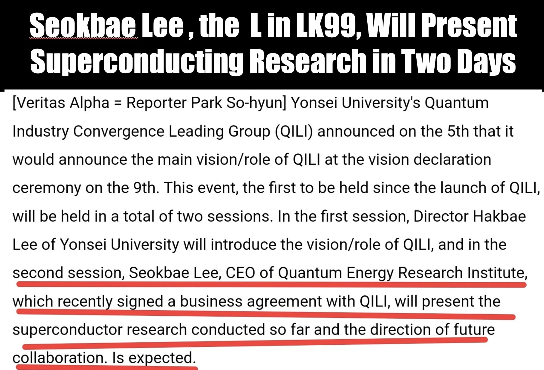 Lead LK99 Researcher - Will Update Room Temperature Superconducting ...