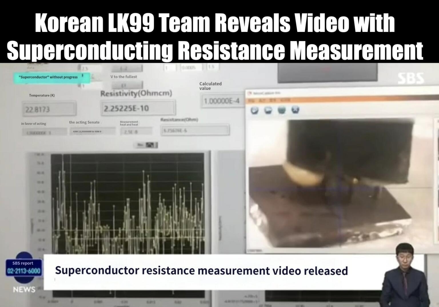 Video With Superconducting Level Measurement for LK99 With Sulfur Room Temperature Material ...