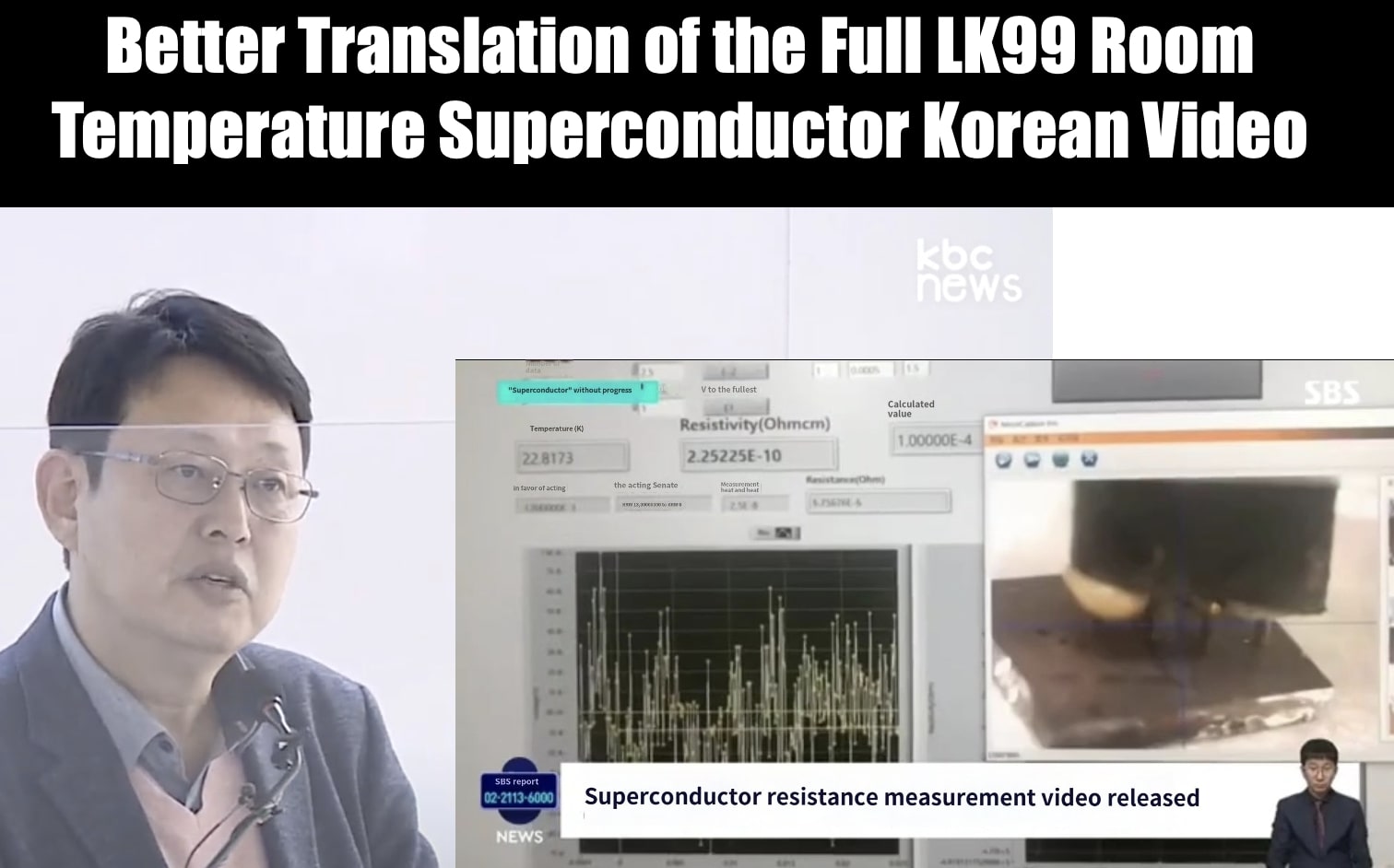 Better Transcription of Seokbae Lee Sulfur LK99 Room Temperature ...