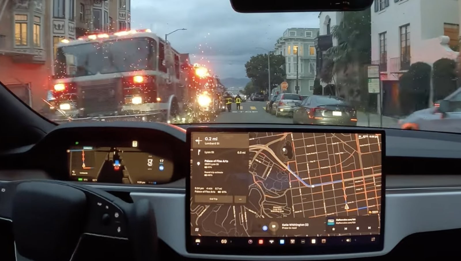Tesla FSD Beta V12.1.2 Driving Around Chestnut in San Francisco ...