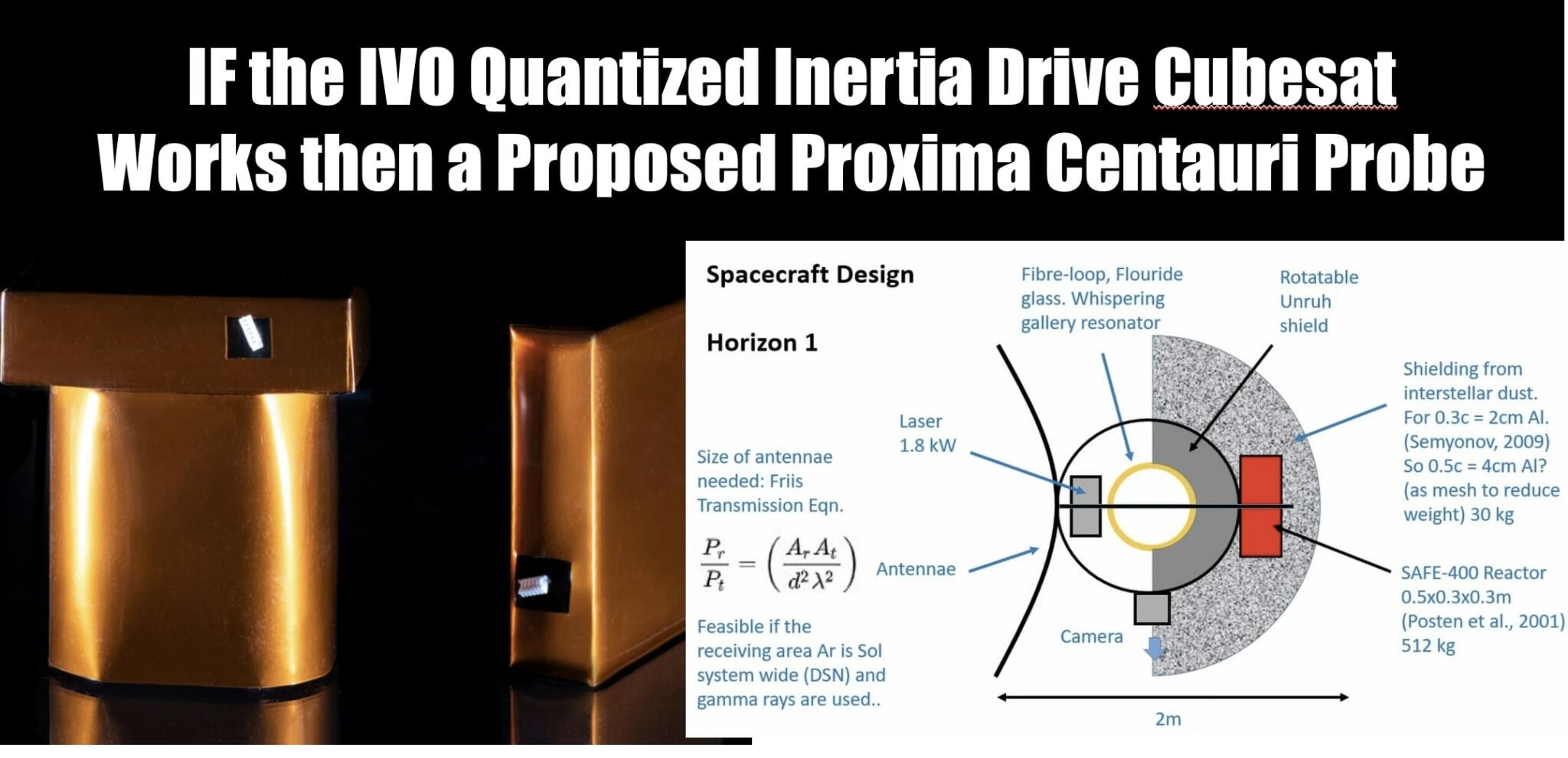 Here is How IVO Quantized Inertia Drive Cubesat Works and a Follow Up Interstellar Probe Design ...