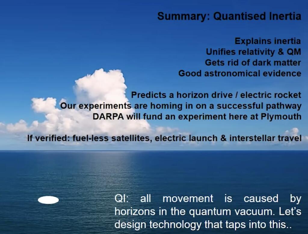 DARPA Partially Funded Quantized Inertia Science BUT Not IVO ...
